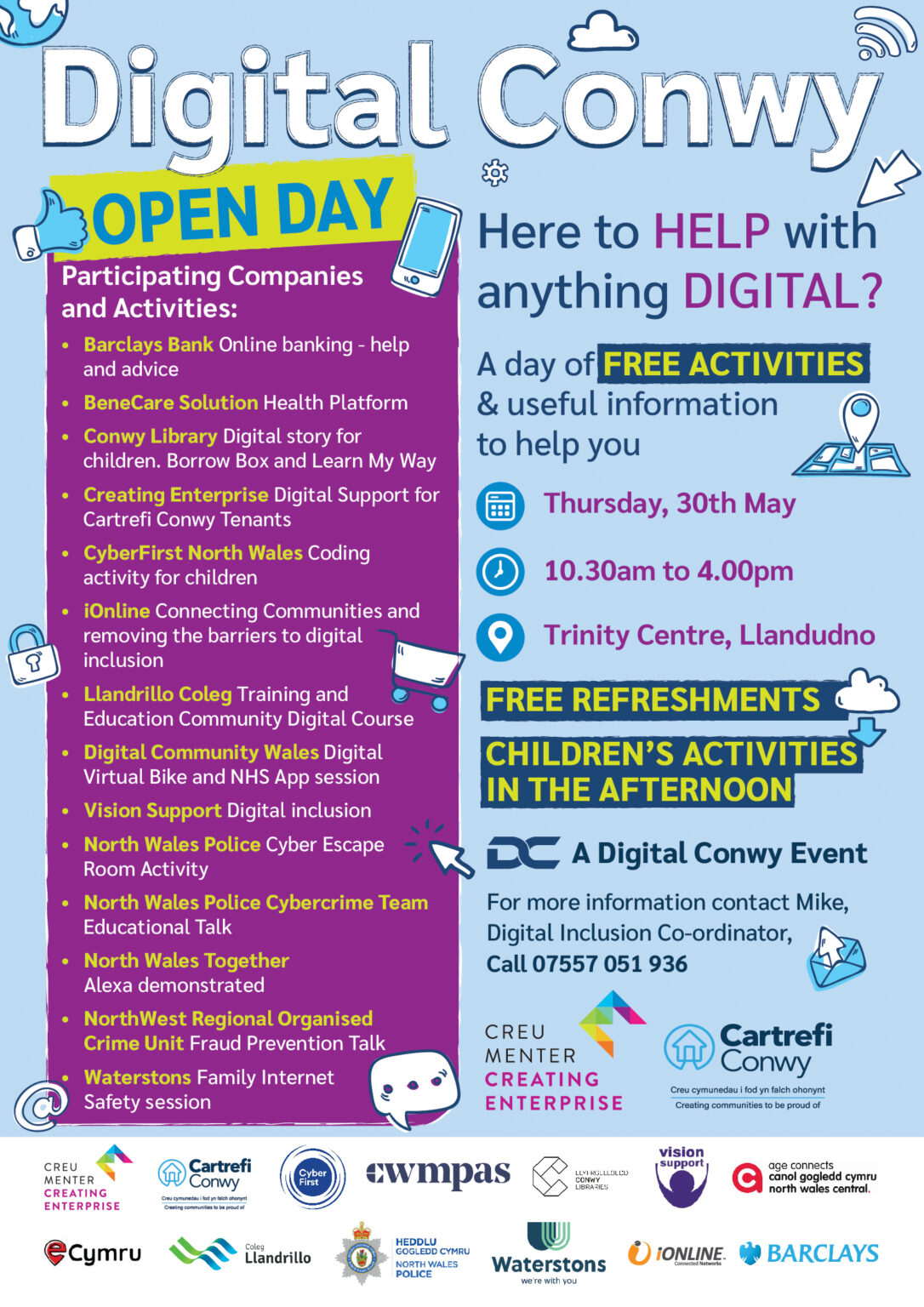 Digital Conwy - Open Day, Thursday May 30th - Creating Enterprise