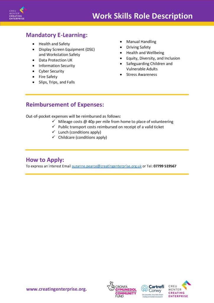 Volunteer Neighbourhoods Admin Assistant - Creating Enterprise