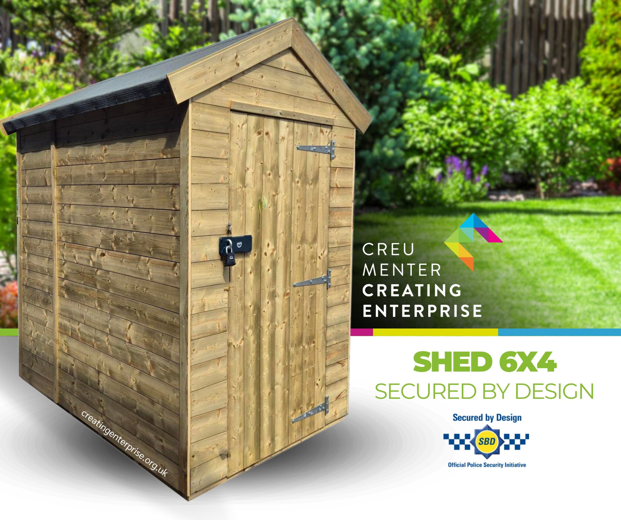 Timber Shed 6x4 ft - Accredited by Secured By Design (SBD) - Creating ...