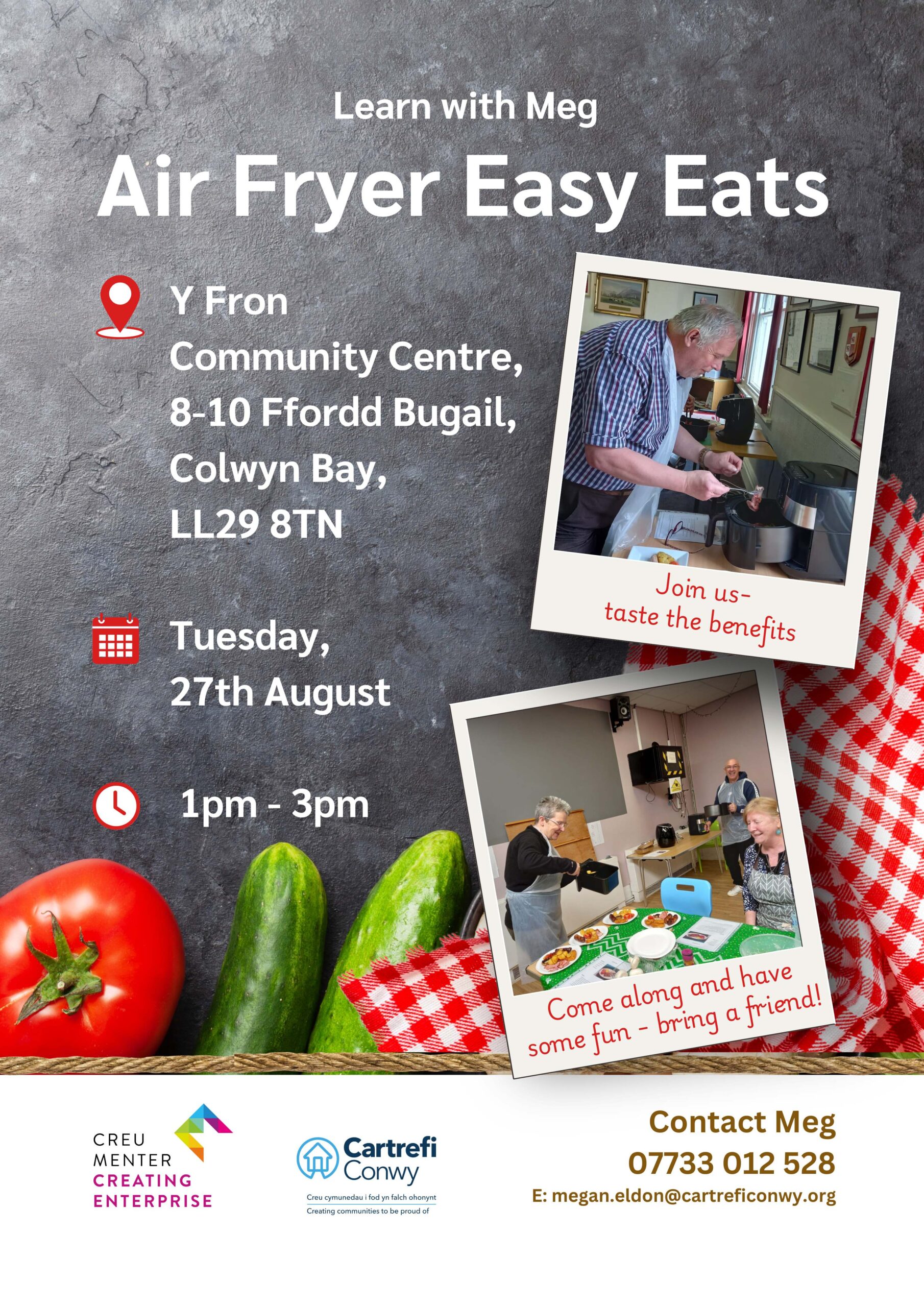 Air Fryer Easy Eats - Y Fron, Colwyn Bay, Tuesday 27th August ...