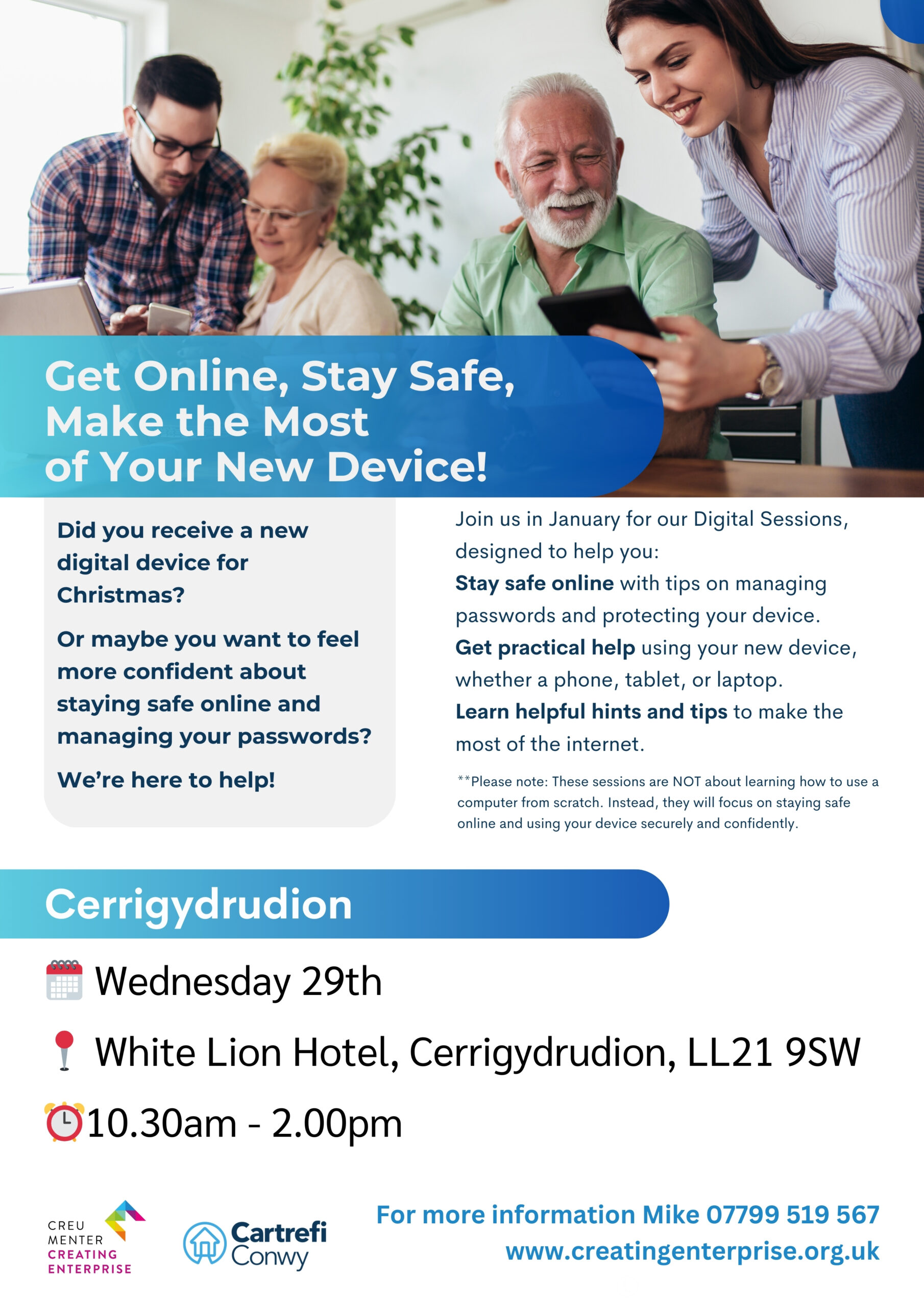 Get Online + Stay Safe - Cerrigydrudion, Wednesday, January 29th ...