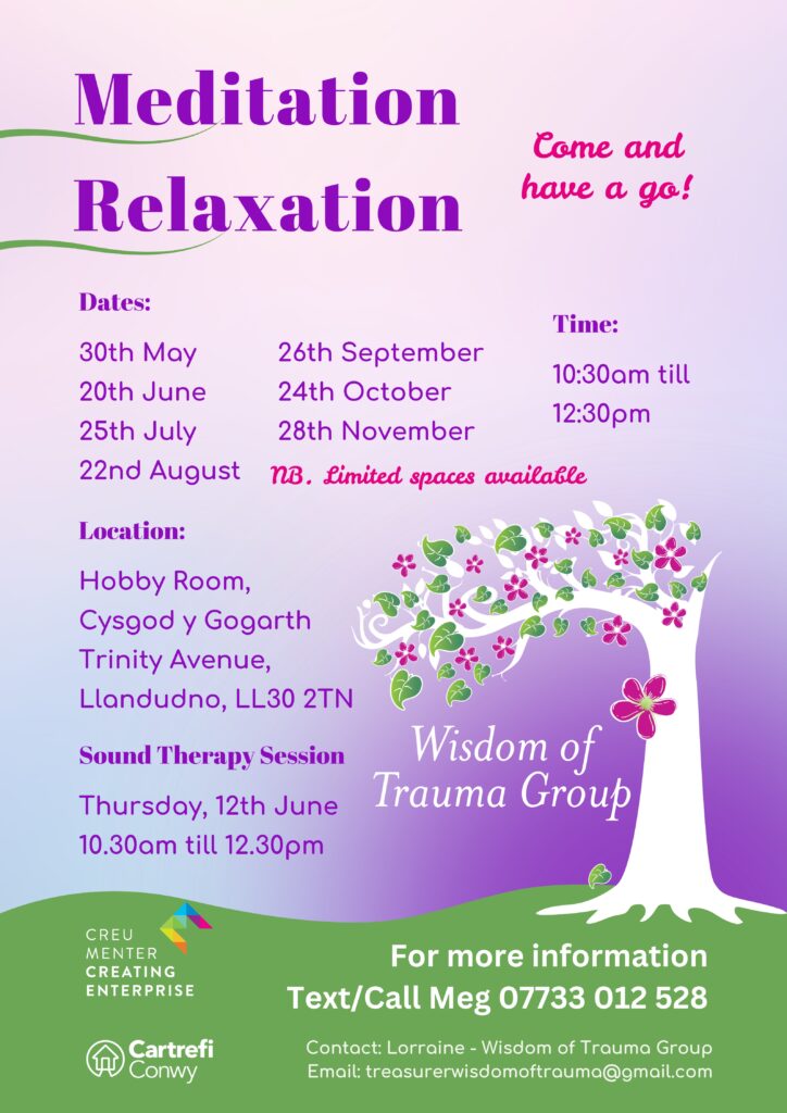 Meditation Relaxation Sessions, Cysgod Y Gogarth, Llandudno - Creating ...